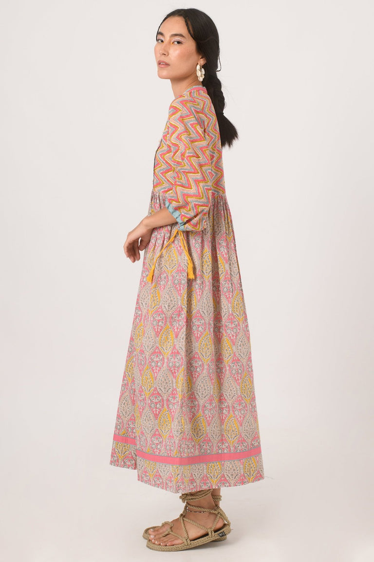 Paisley Shell Dress in Pink – prakritijaipur